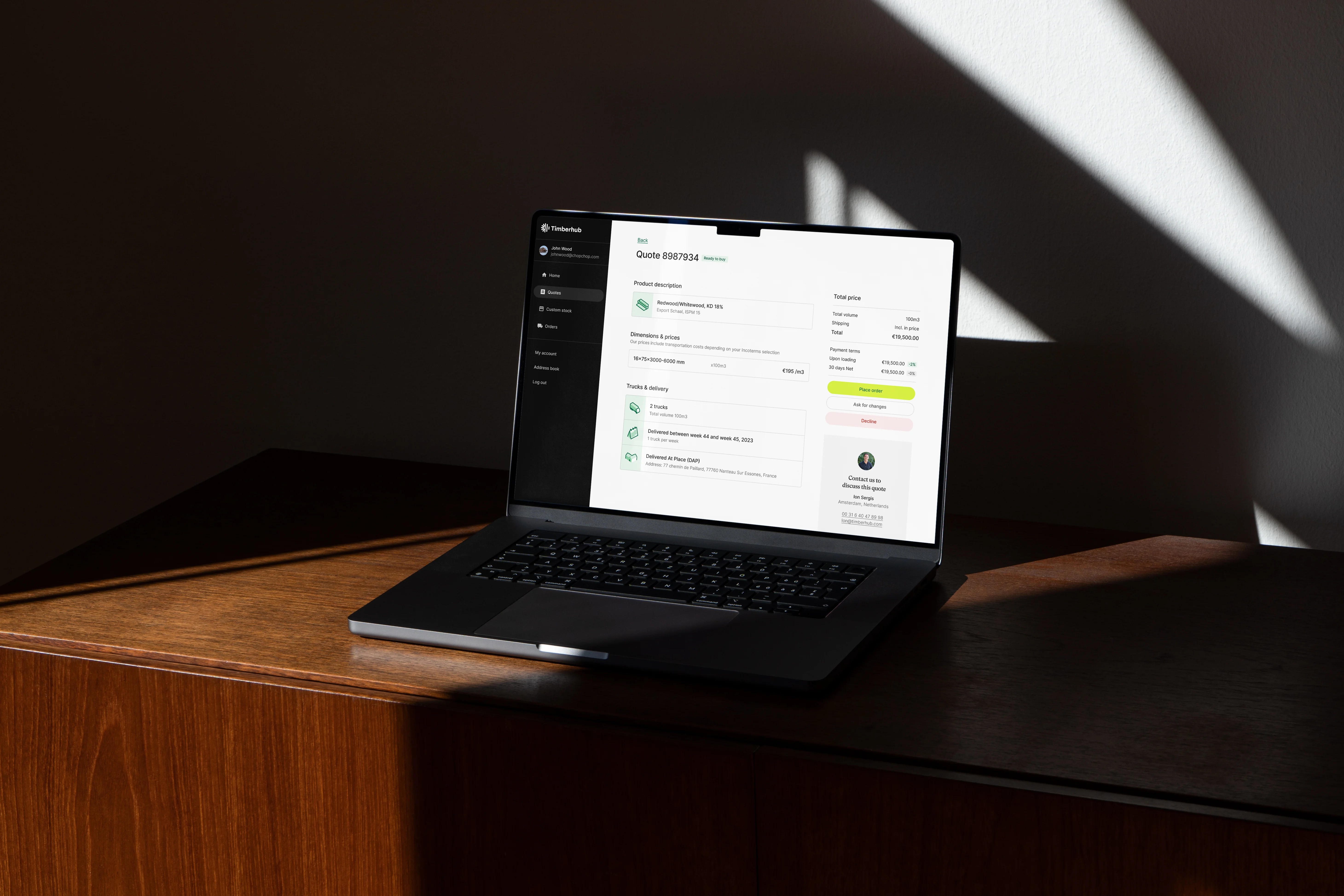 Timberhub | Purchasing made easy: get a quote in a few clicks